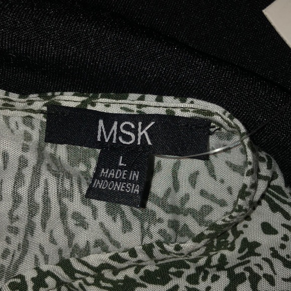 MSK | Dresses | Msk Gray Orange Patterned Dress | Poshmark